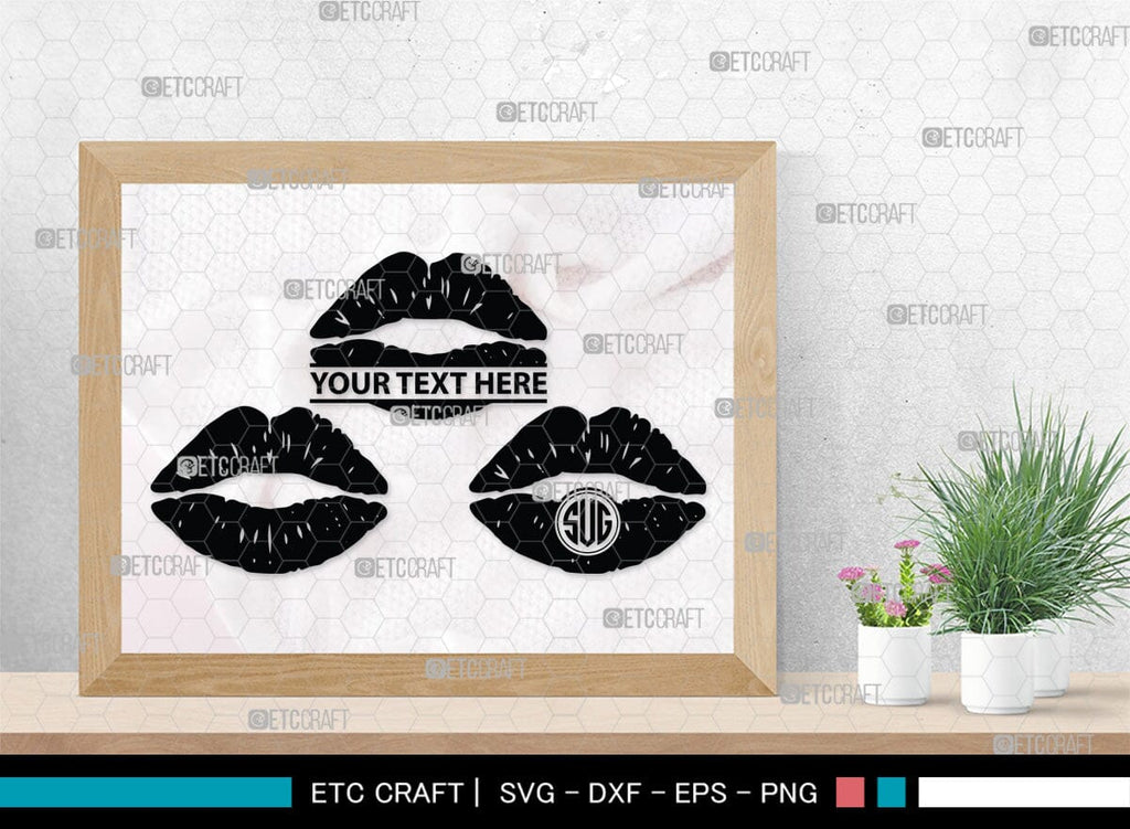 Lips Monogram, Lips Silhouette, Lips SVG, Lip Svg, Kissing Lip Svg ...