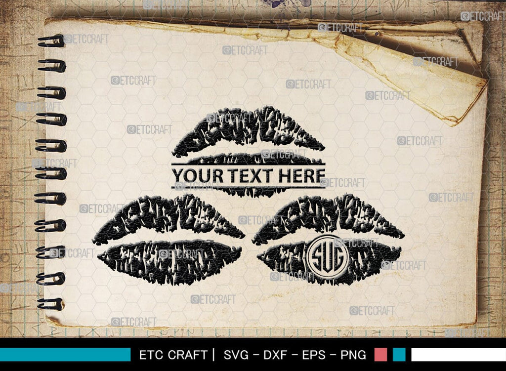 Lips Monogram, Lips Silhouette, Lips SVG, Lip Svg, Kissing Lip Svg ...