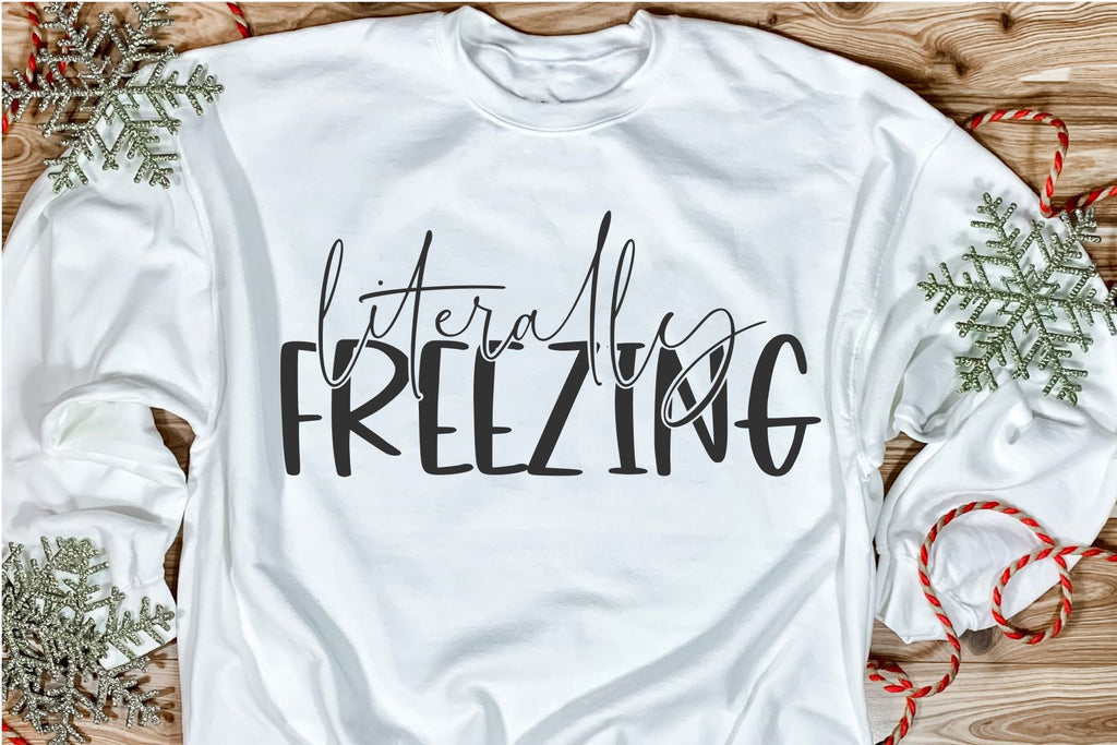 literally freezing, winter svg png, freezin season svg - So Fontsy