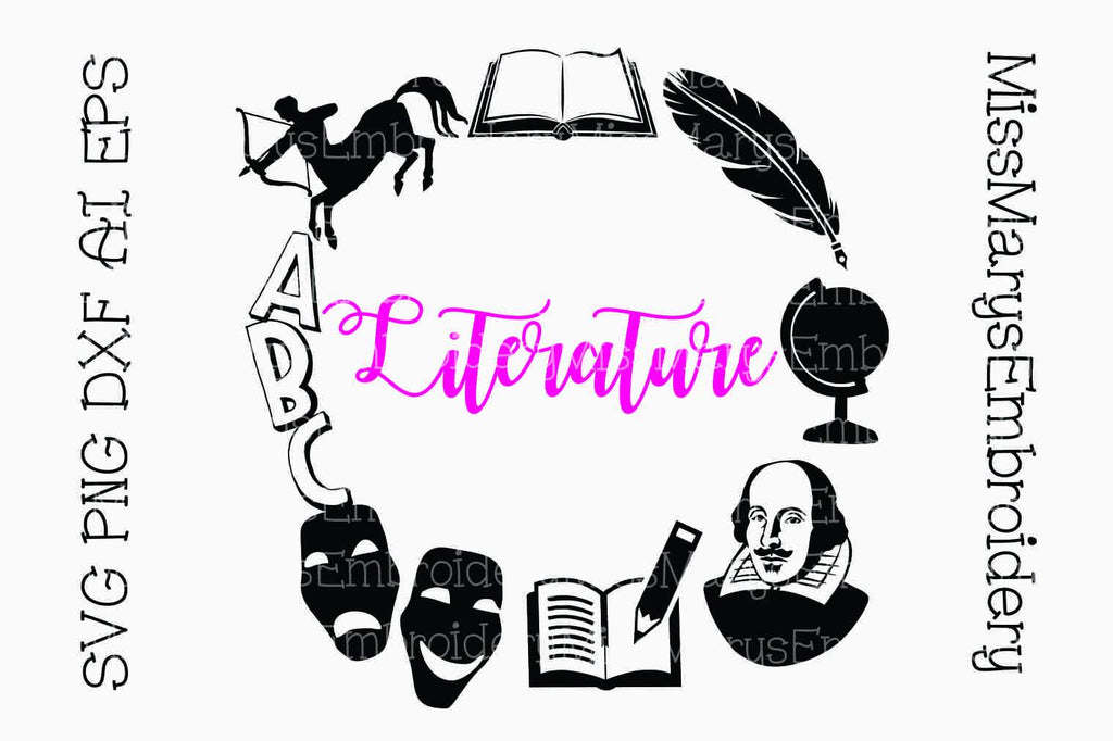 Literature School Subject Frame - So Fontsy