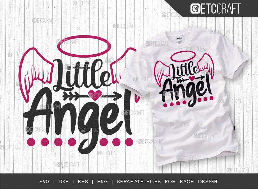 Little Angel SVG Cut File | Angel Svg | Newborn Svg | Child Svg | Cute ...