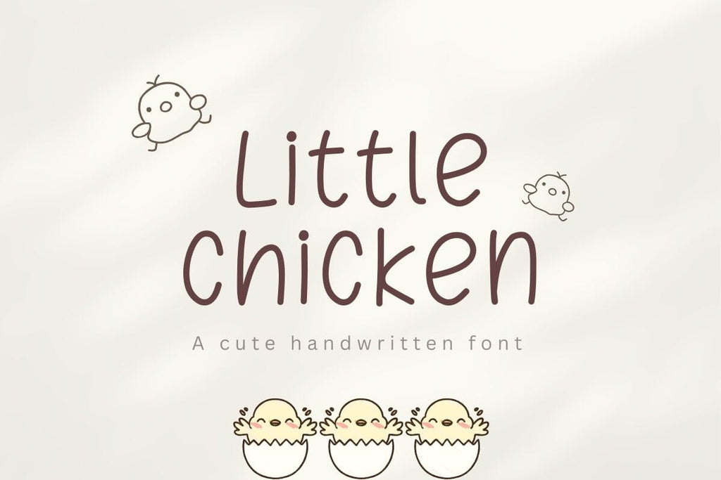 Little Chicken - Cute Handwritten Font - So Fontsy