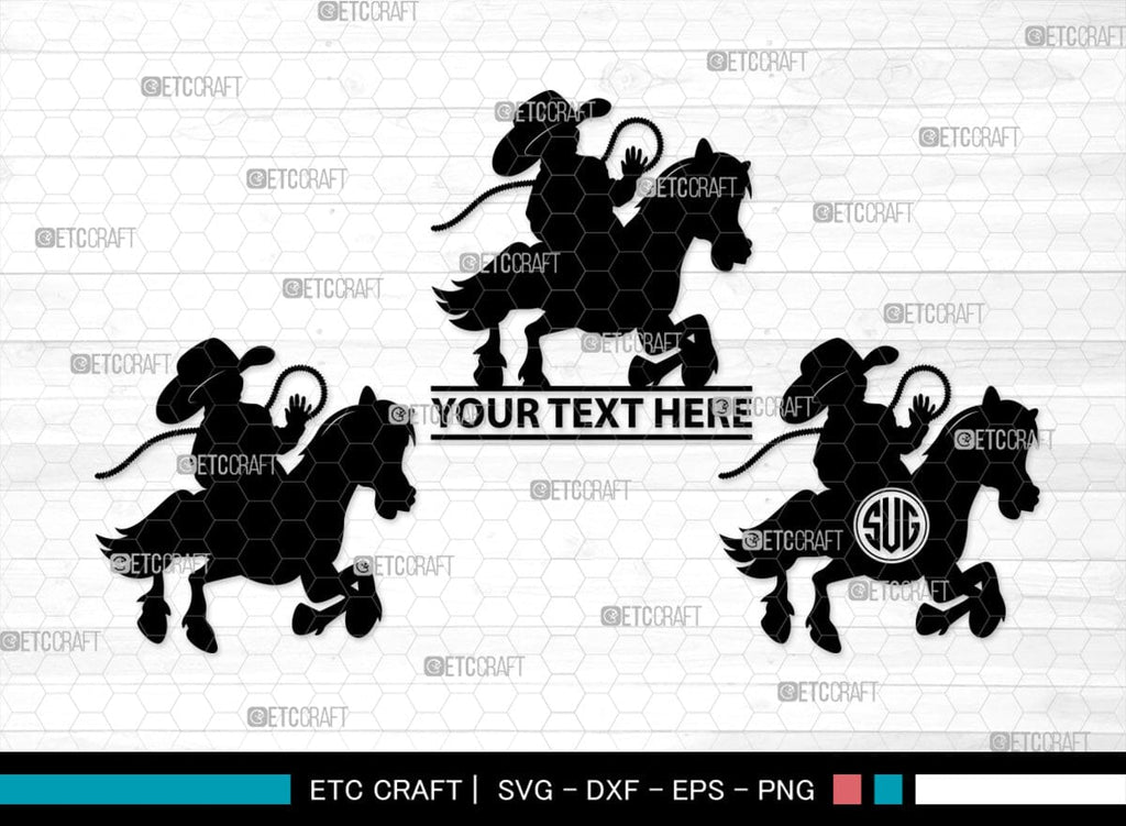 Little Cowboy Monogram, Little Cowboy Silhouette, Little Cowboy SVG ...