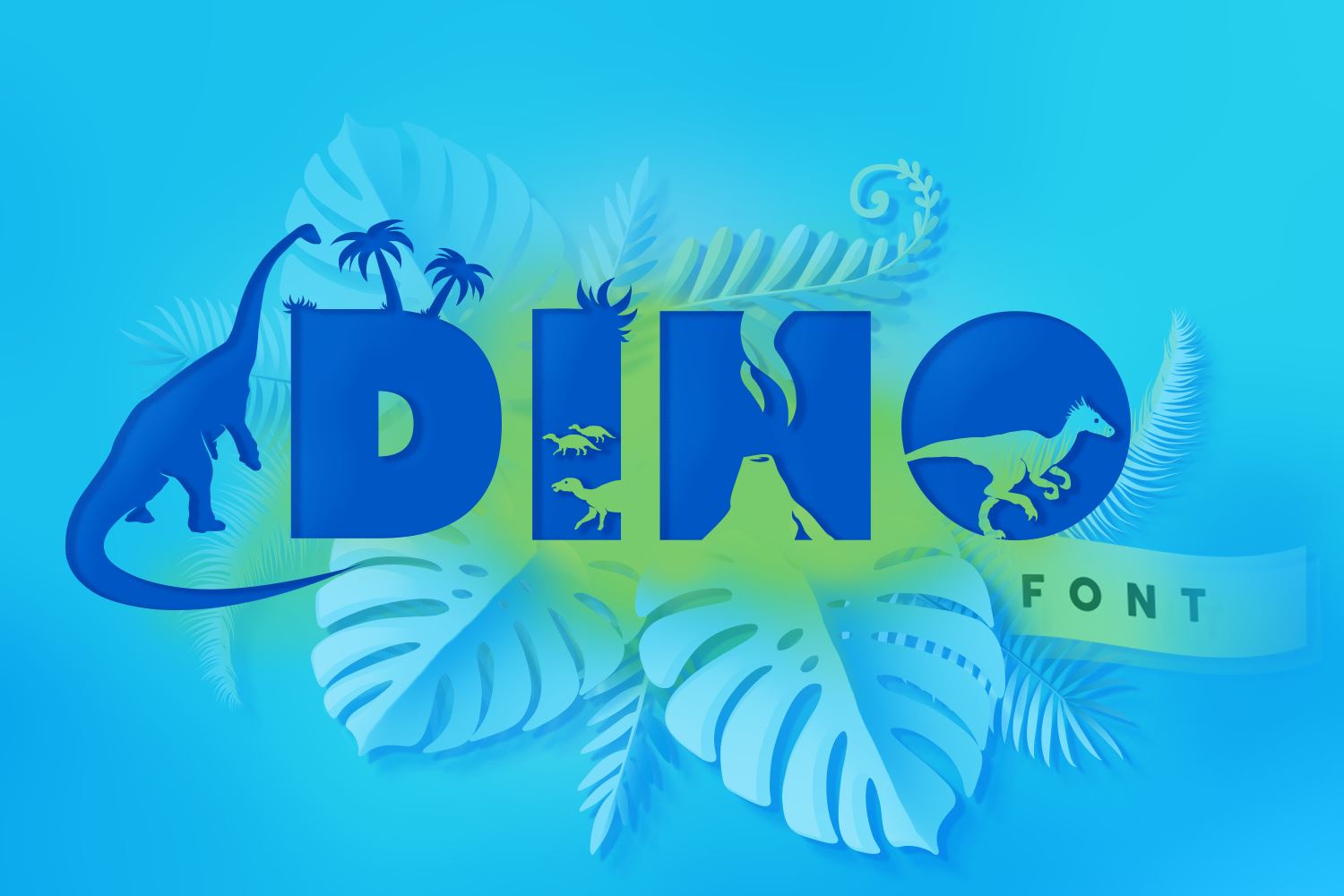 Little Dino - Lovely Dinosaur Font - So Fontsy