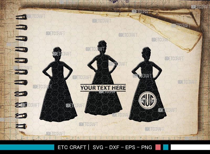 Little Girl Monogram, Little Girl Silhouette, Little Girl SVG, Child ...