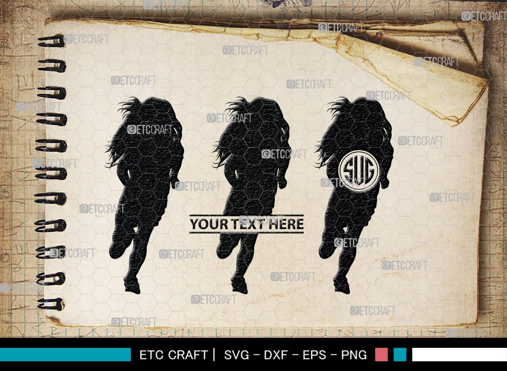 Little Girl Monogram, Little Girl Silhouette, Little Girl SVG, Child G ...