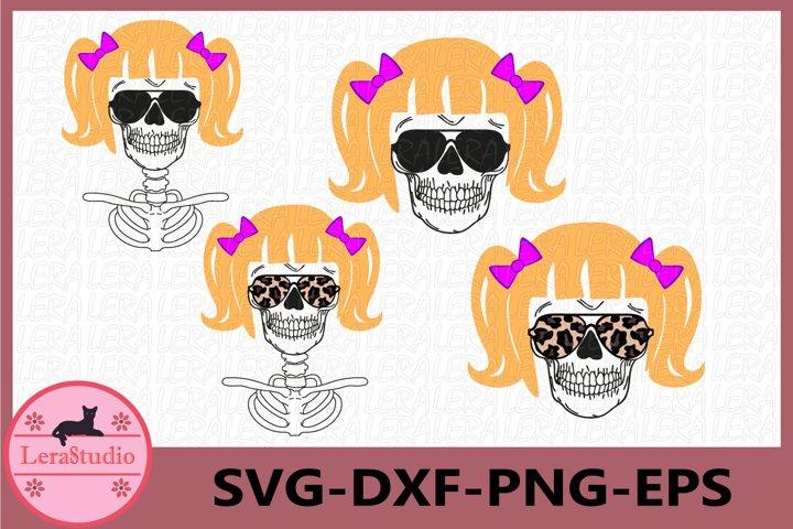 little Girl Skull Svg - So Fontsy