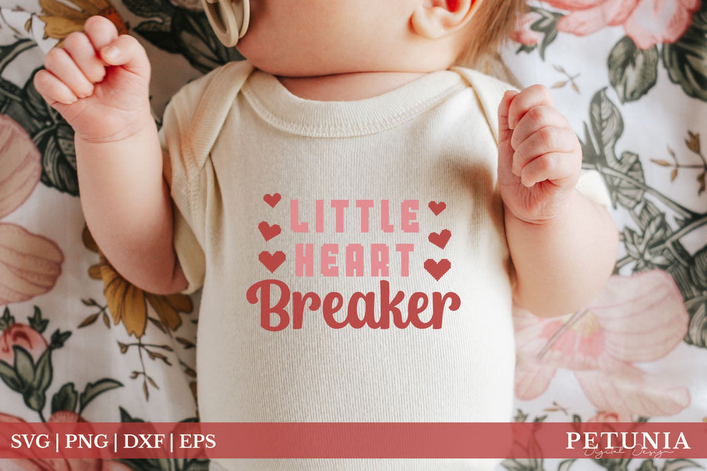Little Heart Breaker SVG | Cute Valentine's Day Baby SVG - So Fontsy