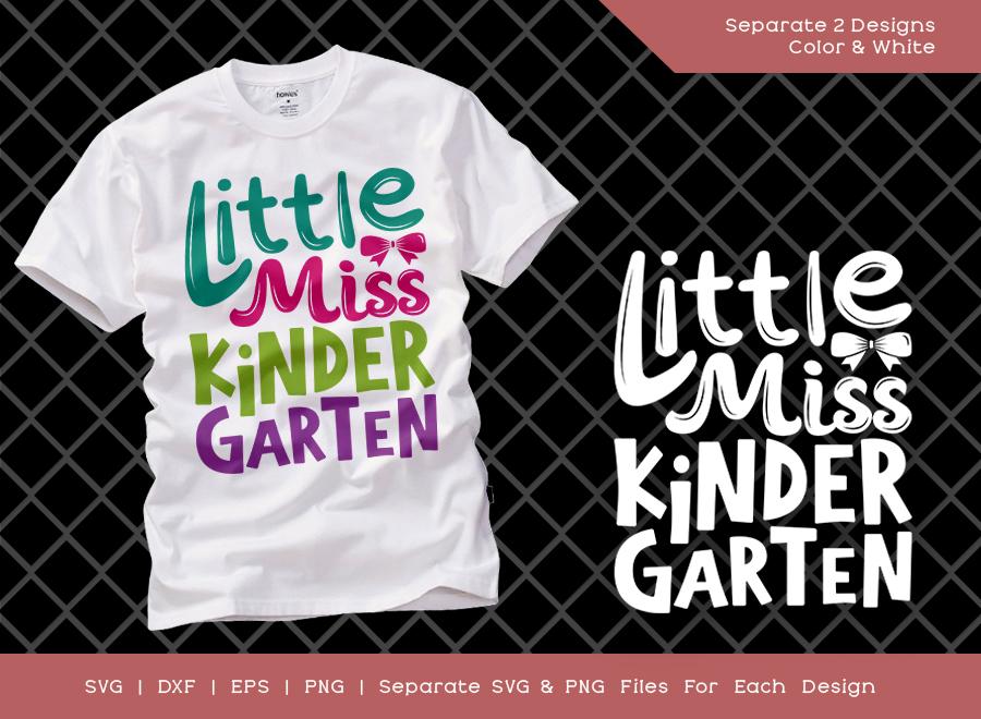 Little Miss Kindergarten SVG Cut File | Back To School Svg | Girls Svg ...