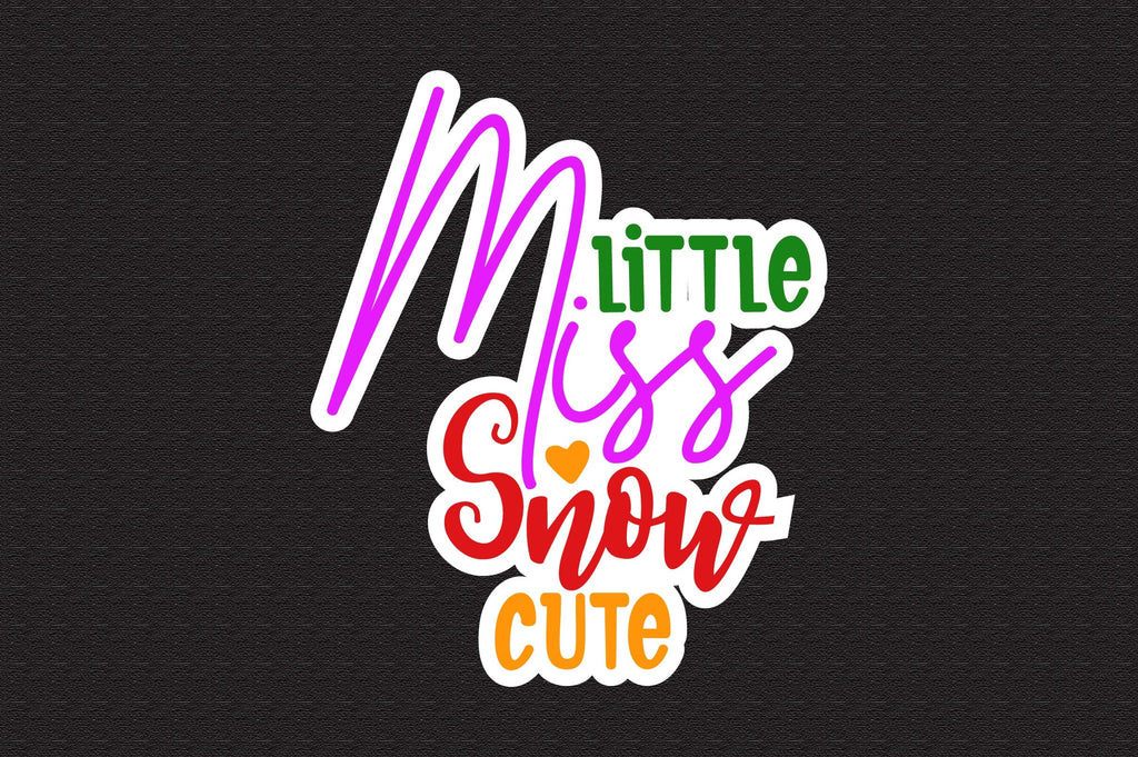 Little Miss Snow Cute svg - So Fontsy