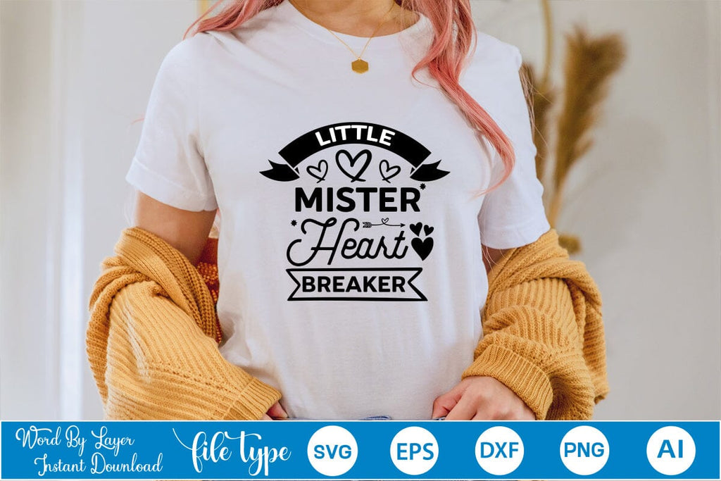 Little Mister Heart Breaker SVG SVGs,Quotes and Sayings,Food & Drink,On ...