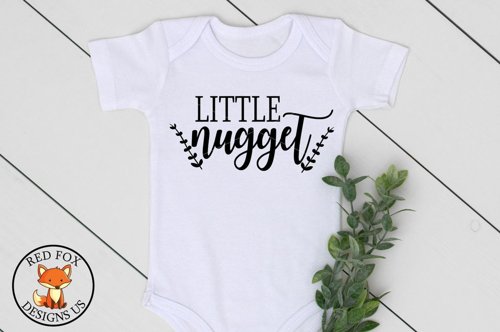 Little Nugget, svg png dxf cut file, Birth Announcement - So Fontsy