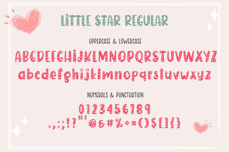 Little Star - Cute Display Font - So Fontsy
