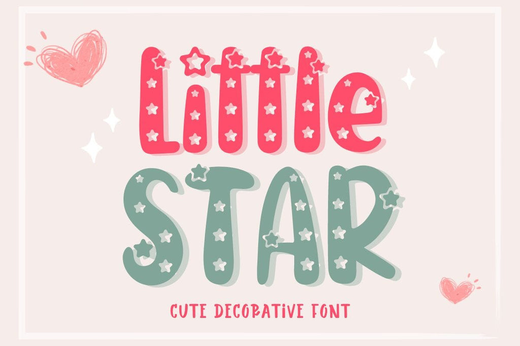 Little Star - Cute Display Font - So Fontsy