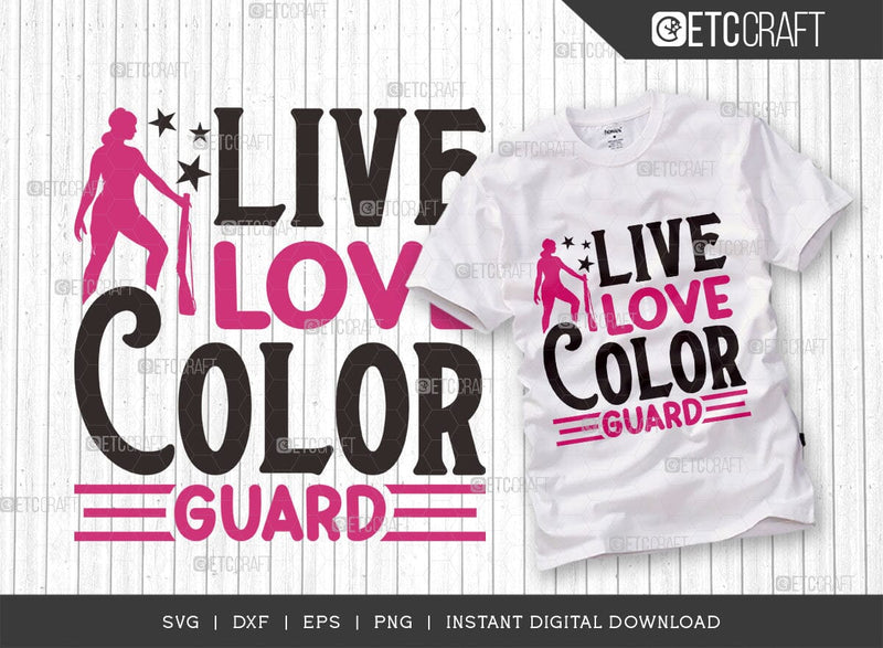 Live Love Color Guard SVG Bundle, Marching Band Svg, Color Guard Svg ...