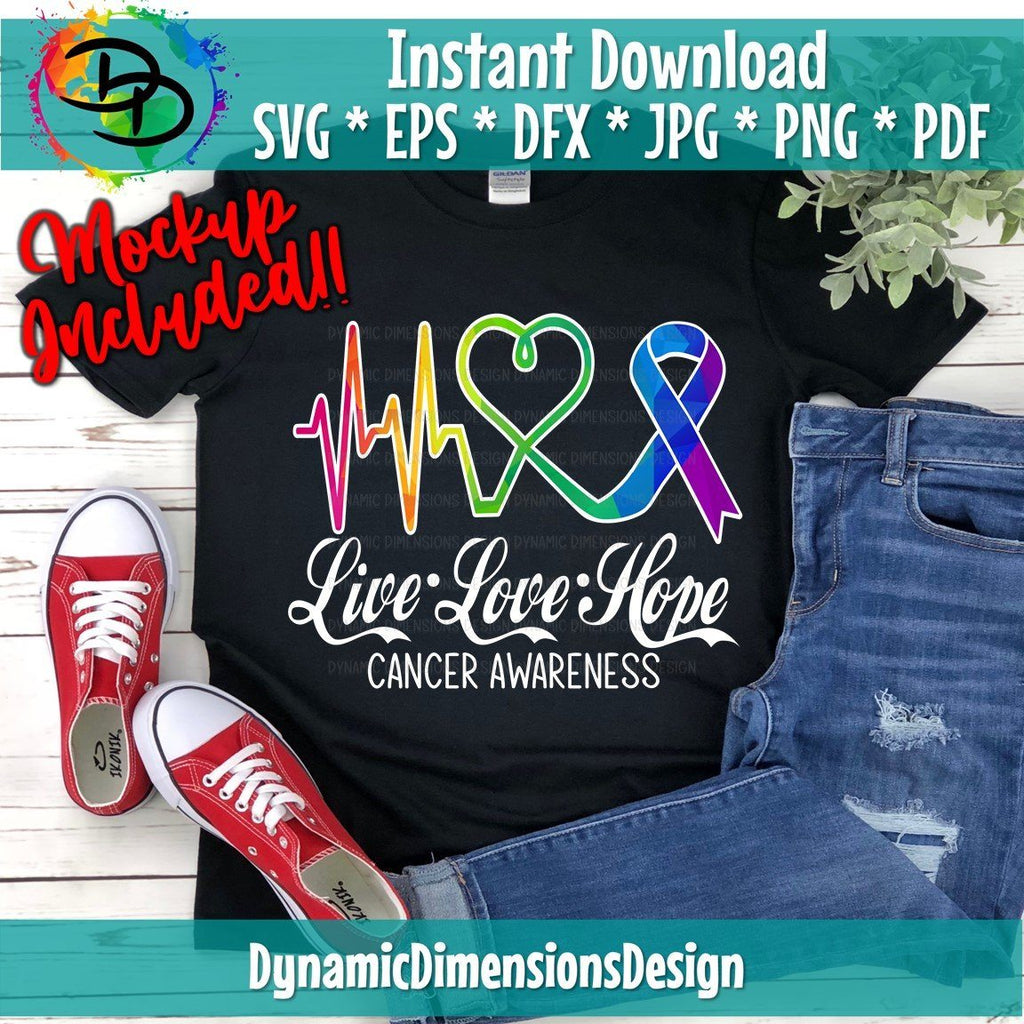 Live Love Hope Cancer Awareness - So Fontsy