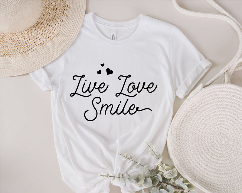 Live Love Smile SVG, Love SVG, Happy svg, Positive svg, Smile More Svg ...