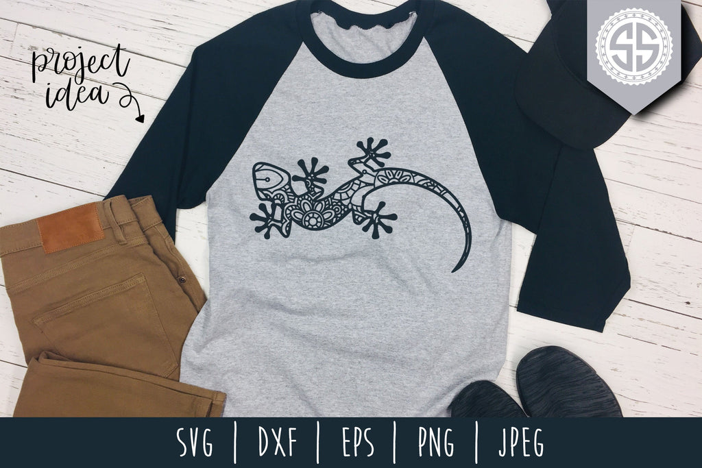 Lizard Mandala Zentangle Mini Bundle - Set of 4 SVG - So Fontsy