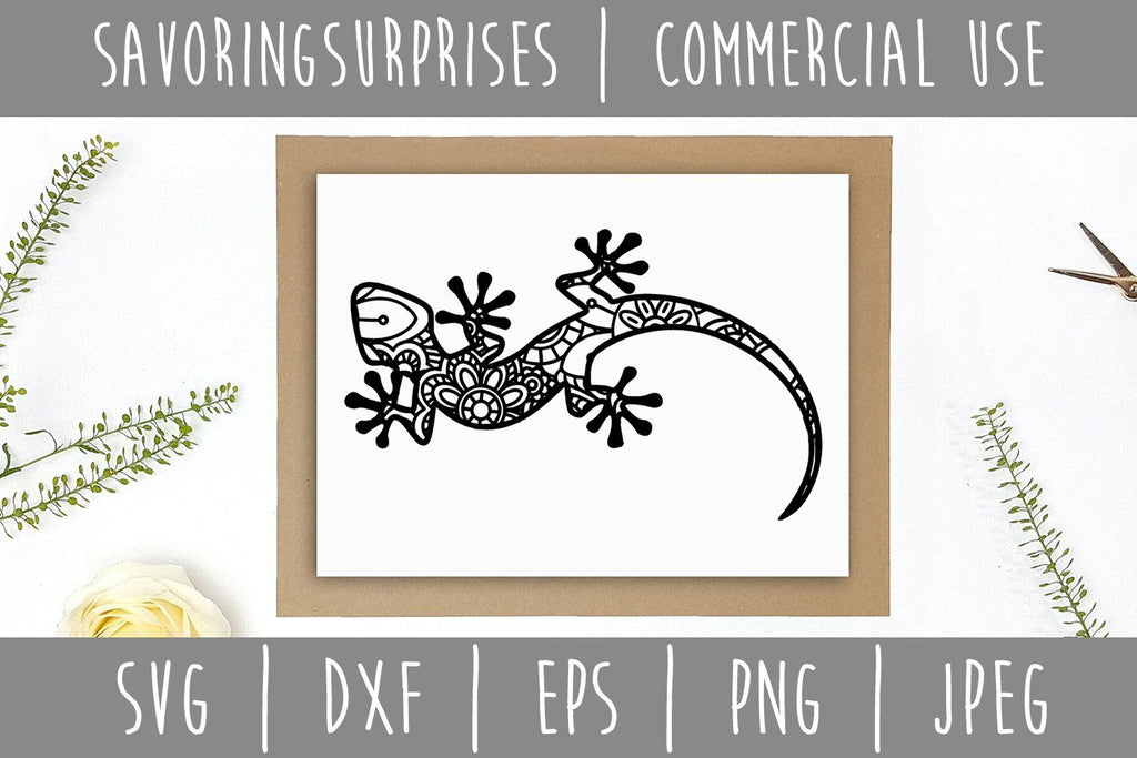 Lizard Mandala Zentangle - So Fontsy