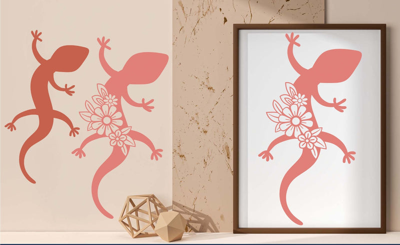 Lizard SVG, Lizard Silhouette PNG, Desert Animal Design. - So Fontsy