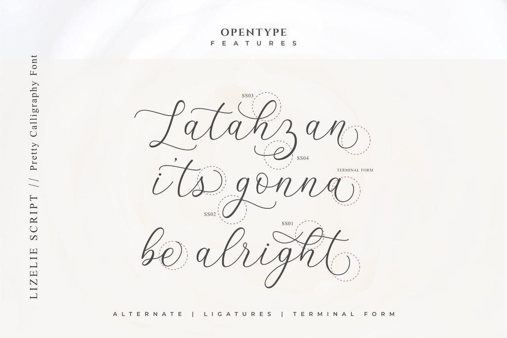 Lizelie Calligraphy font - So Fontsy