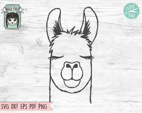 Llama Face Silhouette