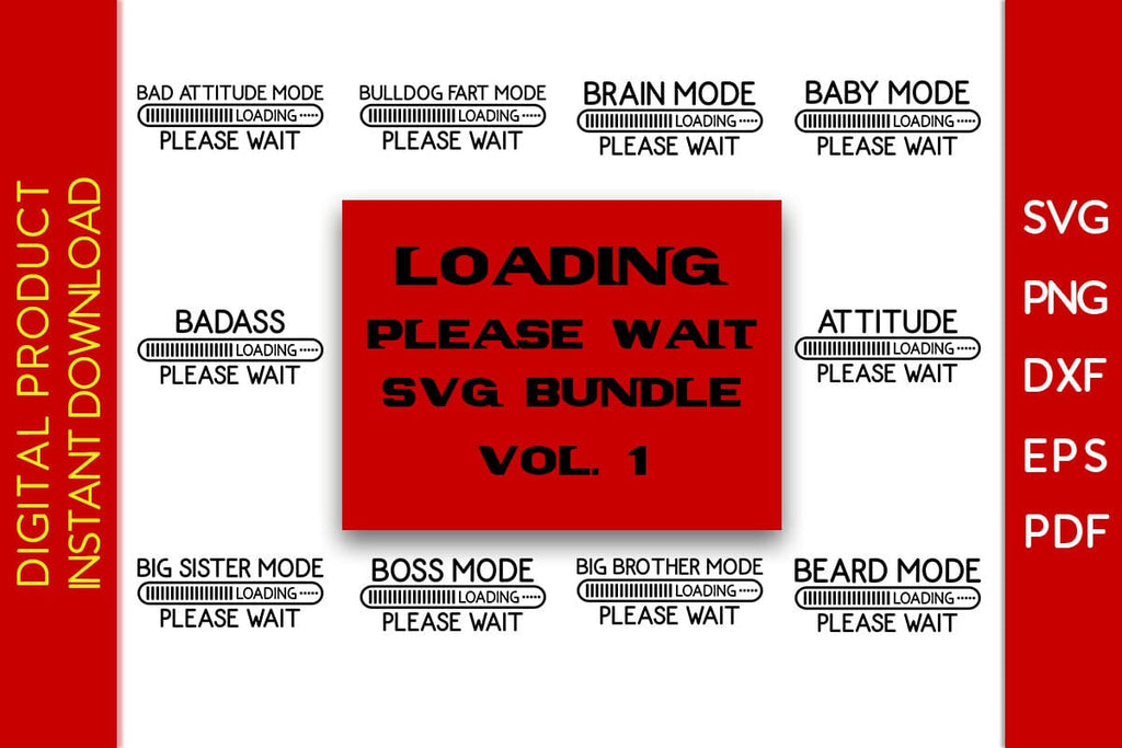 Loading Please Wait SVG Bundle Vol.1 - So Fontsy