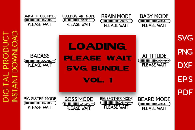 Loading Please Wait SVG Bundle Vol.1 - So Fontsy