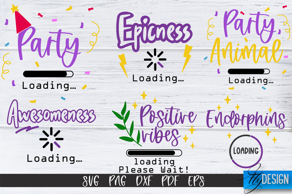 Loading SVG Bundle | Funny Loading SVG | Funny Loading Quotes - So Fontsy