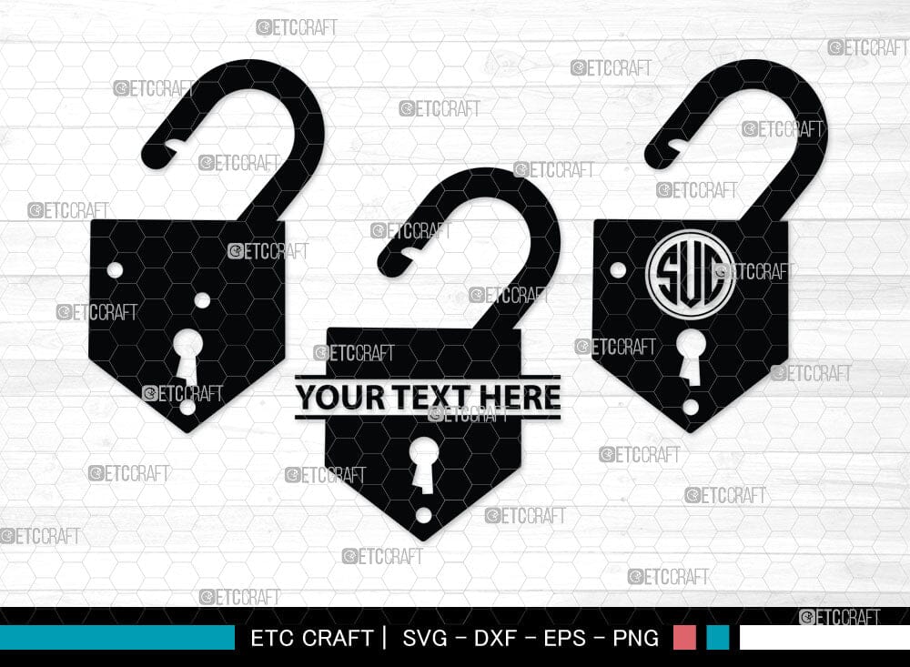 Lock And Key Monogram, Lock And Key Silhouette, Lock And Key SVG Cut ...