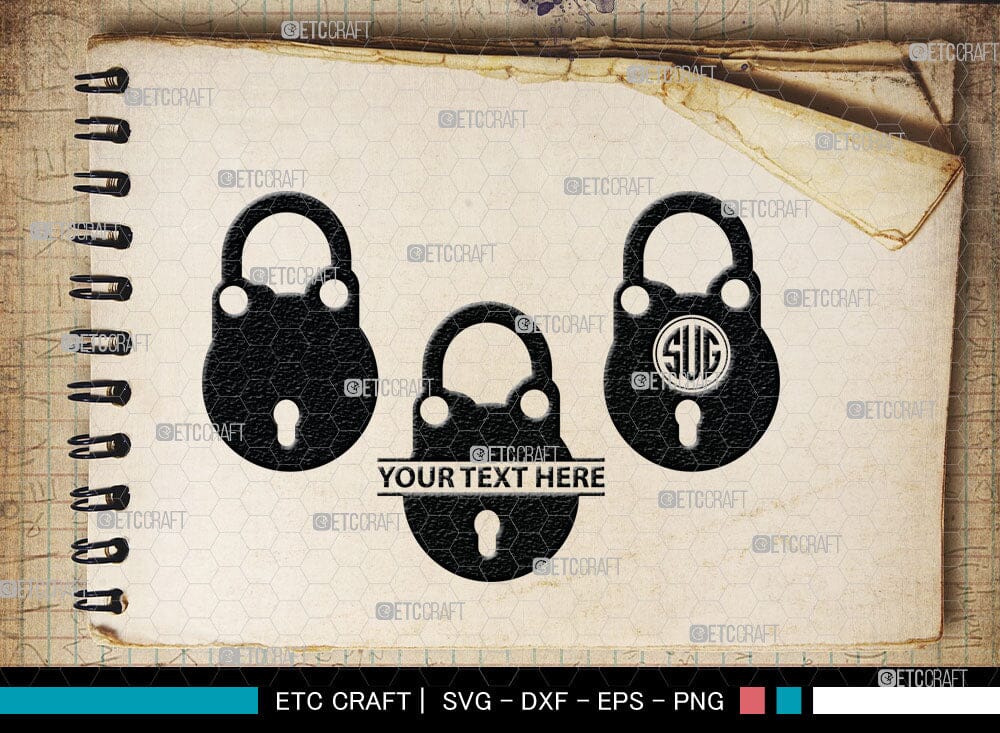 Lock And Key Monogram, Lock And Key Silhouette, Lock And Key SVG Cut ...