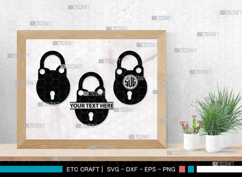Lock And Key Monogram, Lock And Key Silhouette, Lock And Key SVG Cut ...