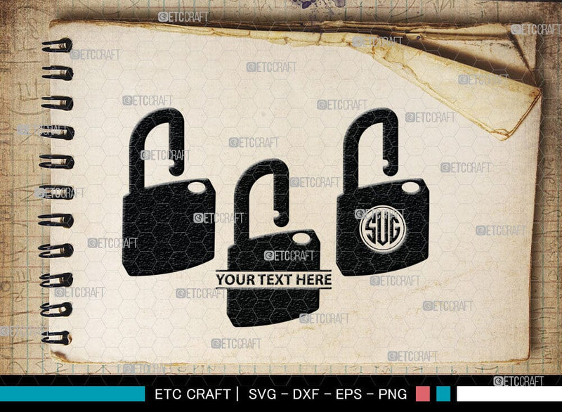 Lock And Key Monogram, Lock And Key Silhouette, Lock And Key SVG Cut ...