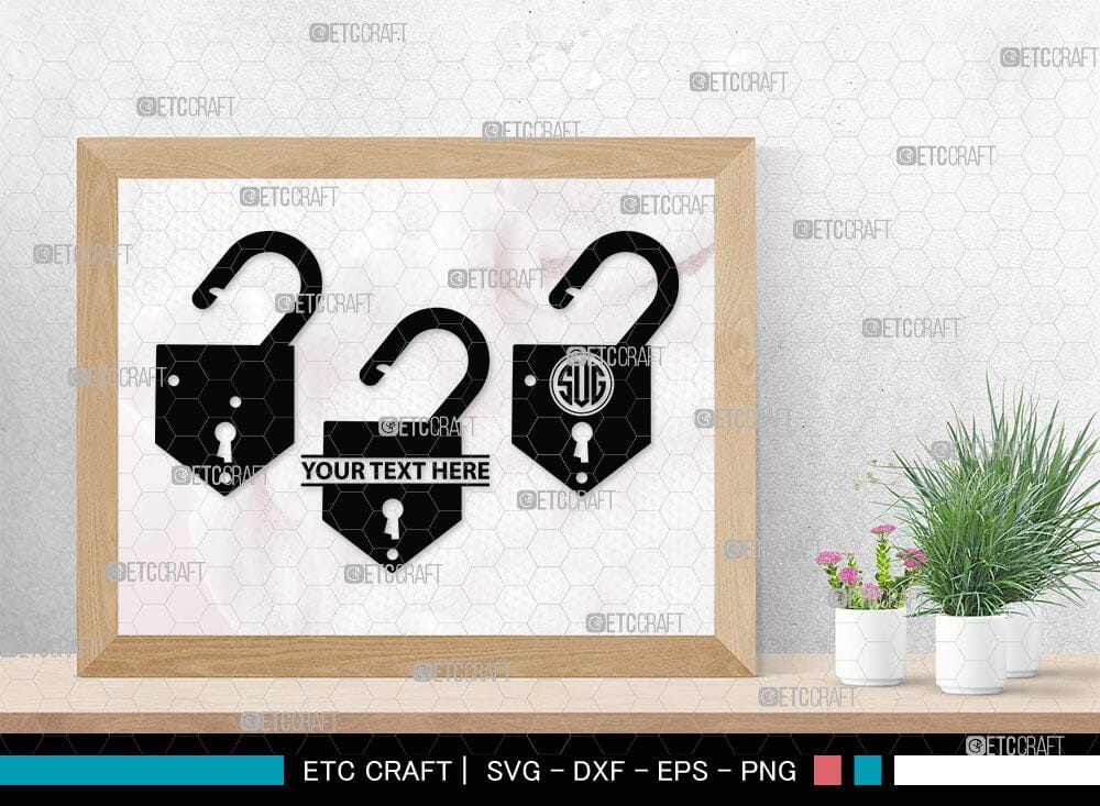 Lock And Key Monogram, Lock And Key Silhouette, Lock And Key SVG Cut ...