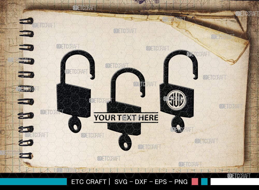 Lock And Key Monogram, Lock And Key Silhouette, Lock And Key SVG Cut ...