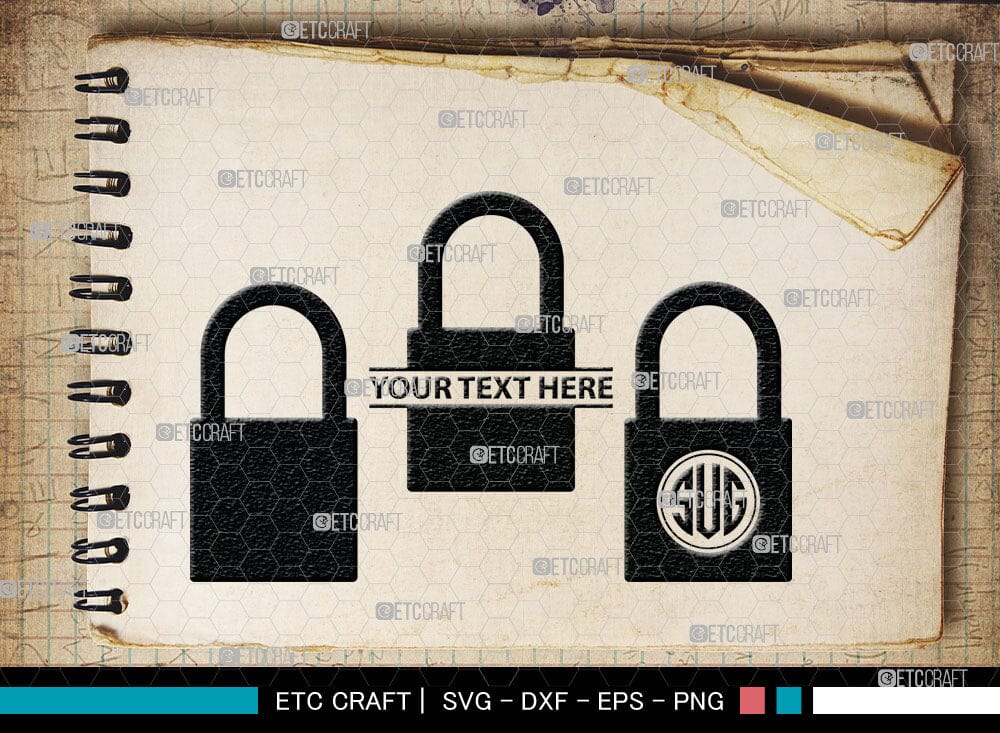 Lock And Key Monogram, Lock And Key Silhouette, Lock And Key SVG Cut ...