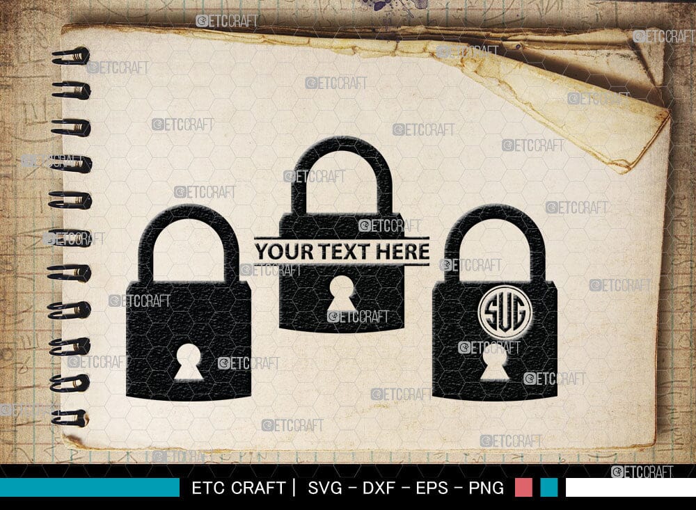 Lock And Key Monogram, Lock And Key Silhouette, Lock And Key SVG Cut ...
