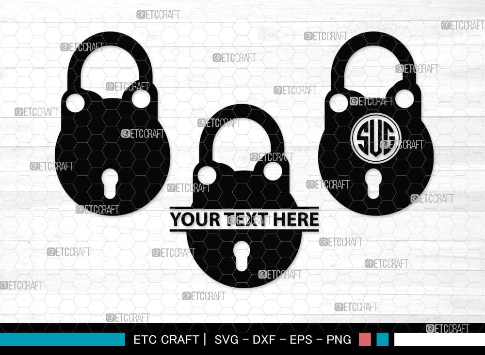Lock And Key Monogram, Lock And Key Silhouette, Lock And Key SVG Cut ...