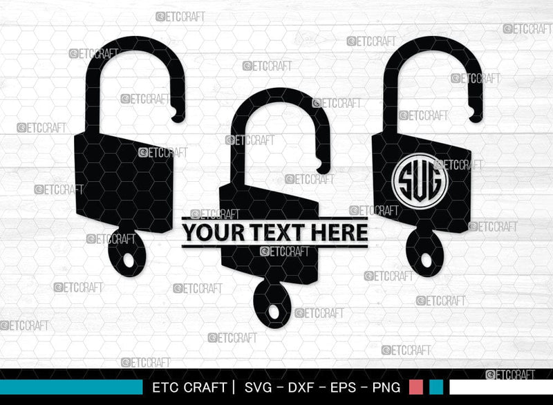 Lock And Key Monogram, Lock And Key Silhouette, Lock And Key SVG Cut ...