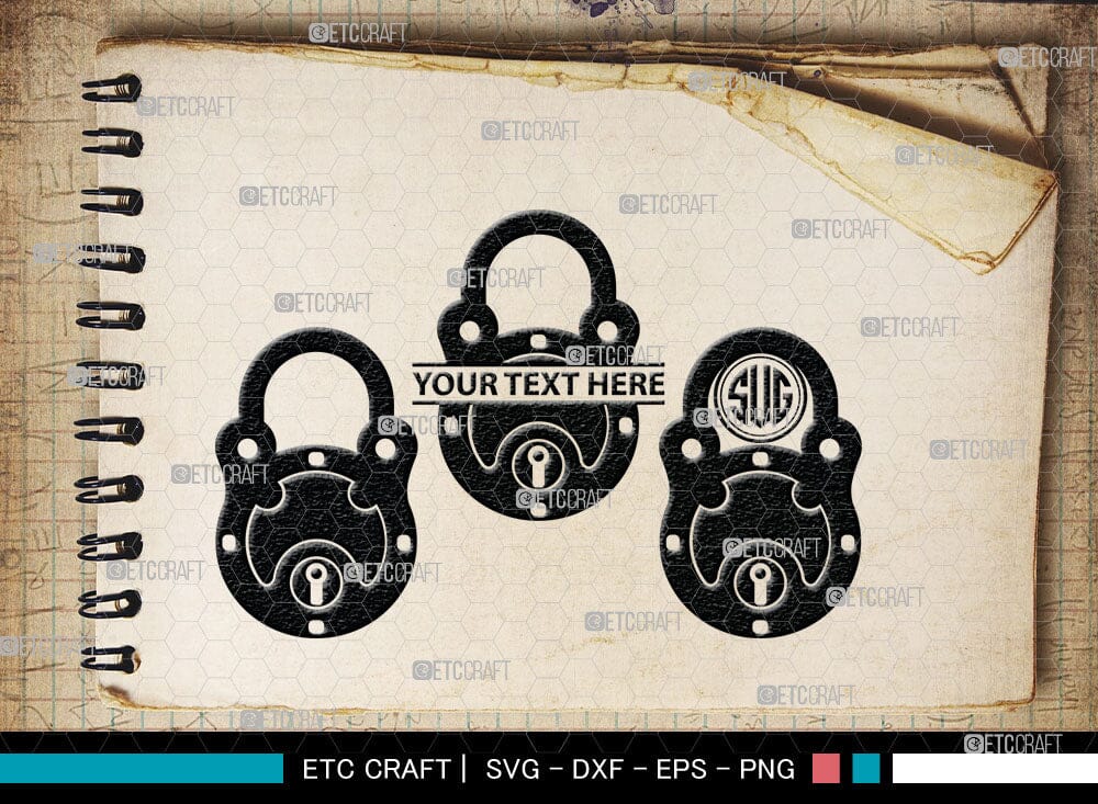 Lock And Key Monogram, Lock And Key Silhouette, Lock And Key SVG Cut ...