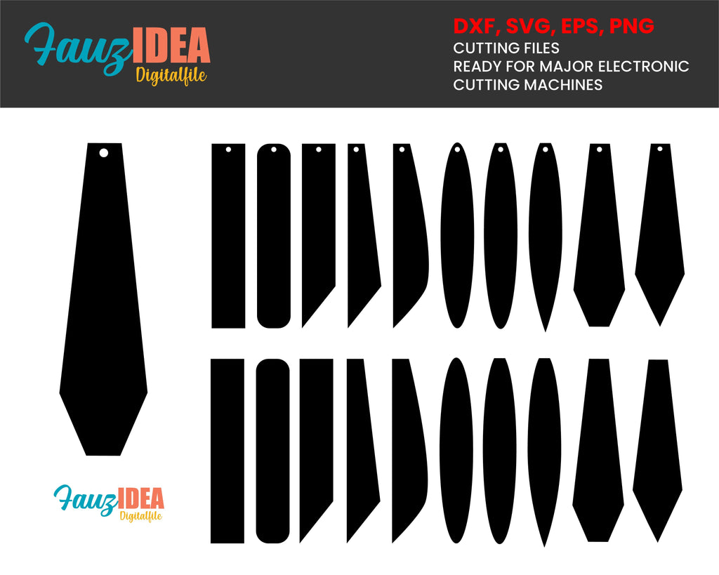 Long Rectangle Earrings SVG. teardrop earrings svg, Earrings Cricut SVG ...