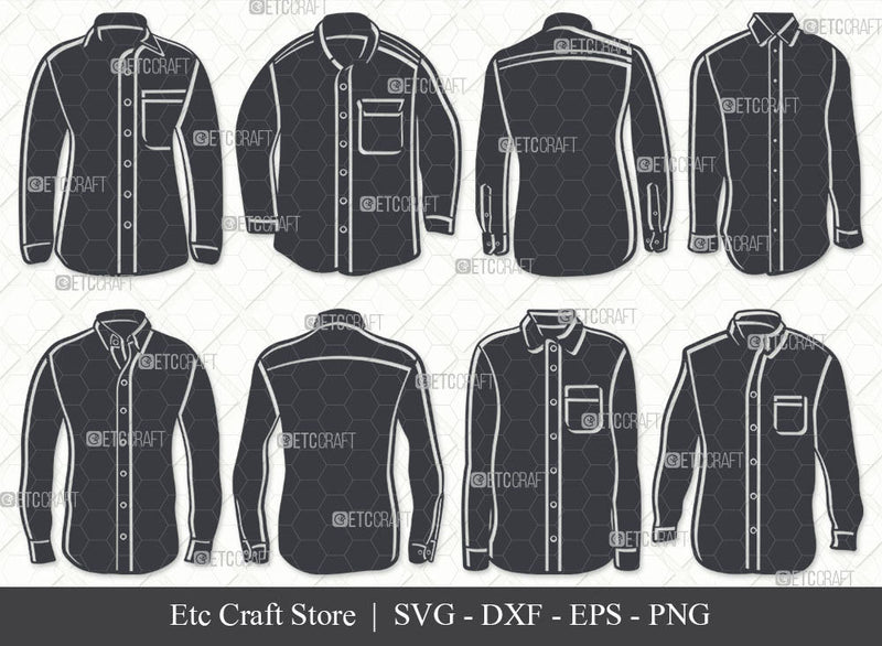 Long Sleeve Shirt SVG, Shirt Silhouette, Plain Shirt Svg, Shirt Icon ...