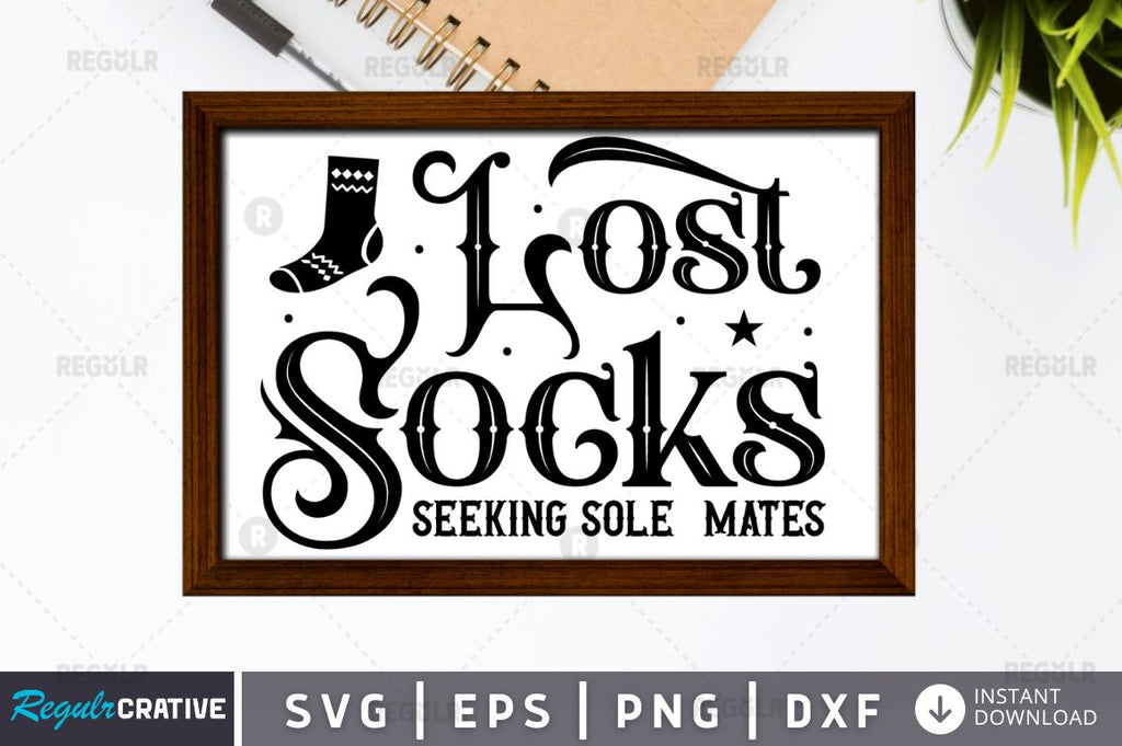 Lost socks SVG - So Fontsy