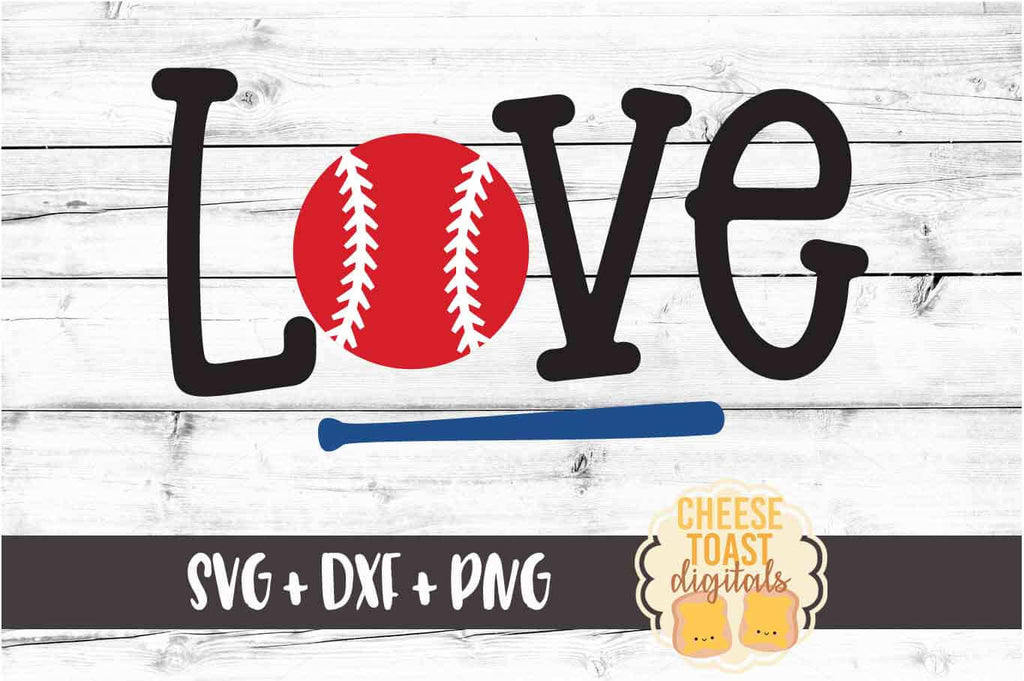Love - Baseball SVG PNG DXF Cut Files - So Fontsy