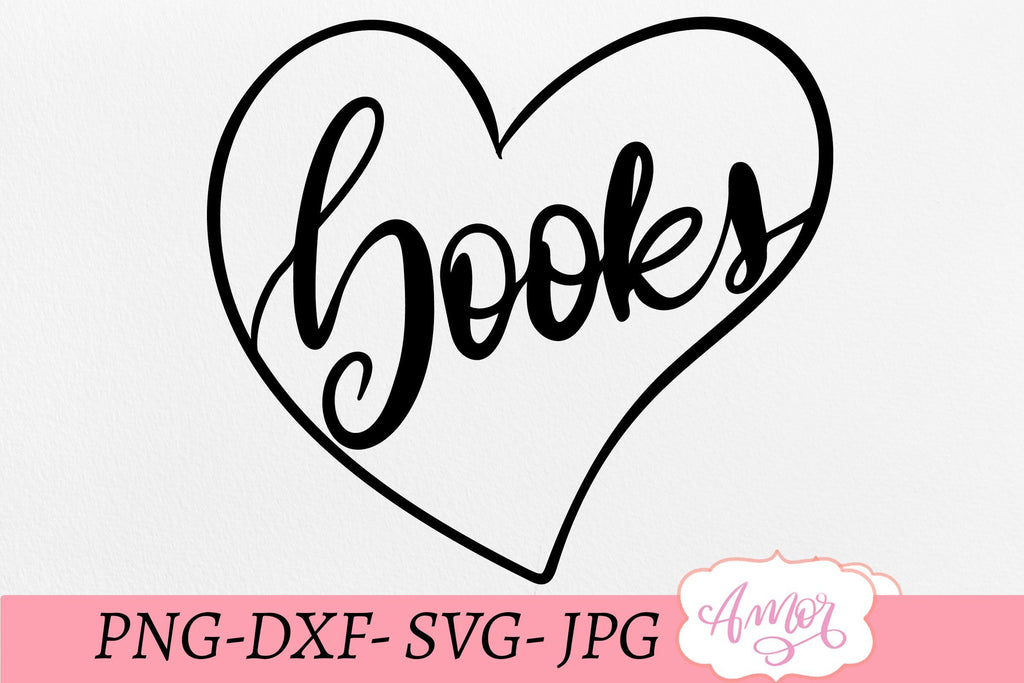 Love books SVG, book nerd svg - So Fontsy