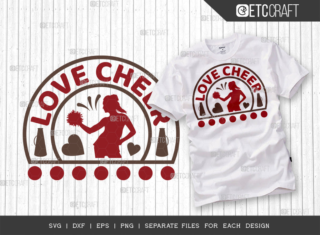 Love Cheer SVG Bundle, Cheerleading Svg, Cheer Svg, Cheer Life Svg ...