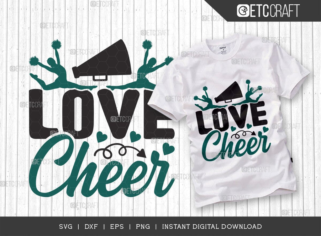 Love Cheer SVG Cut File, Cheerleading Svg, Cheer Svg, Cheer Life Svg ...