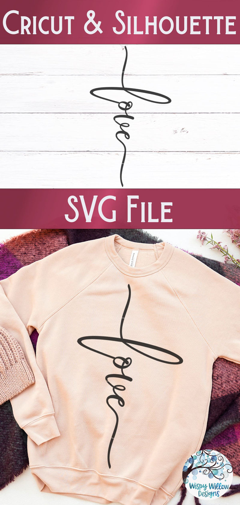 Love Cross SVG Cut File - So Fontsy