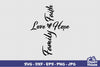 Love Faith Hope Family Cross - So Fontsy