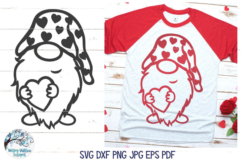 Love Gnome Heart Svg - So Fontsy